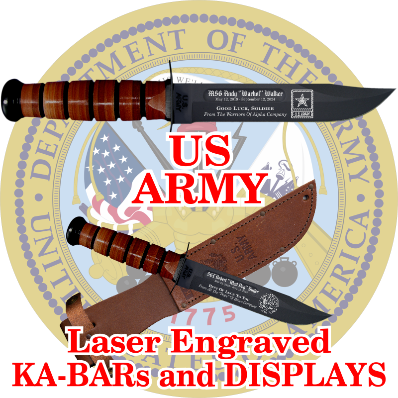 Buf's Custom Laser Engraved Ka-bars