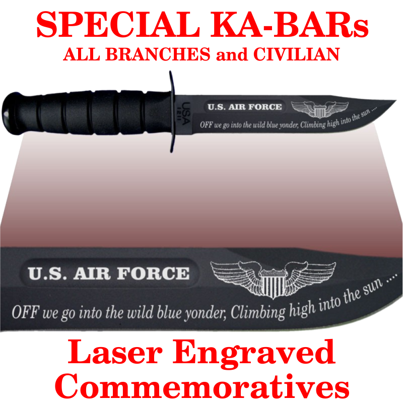 Buf's Custom Laser Engraved Ka-bars